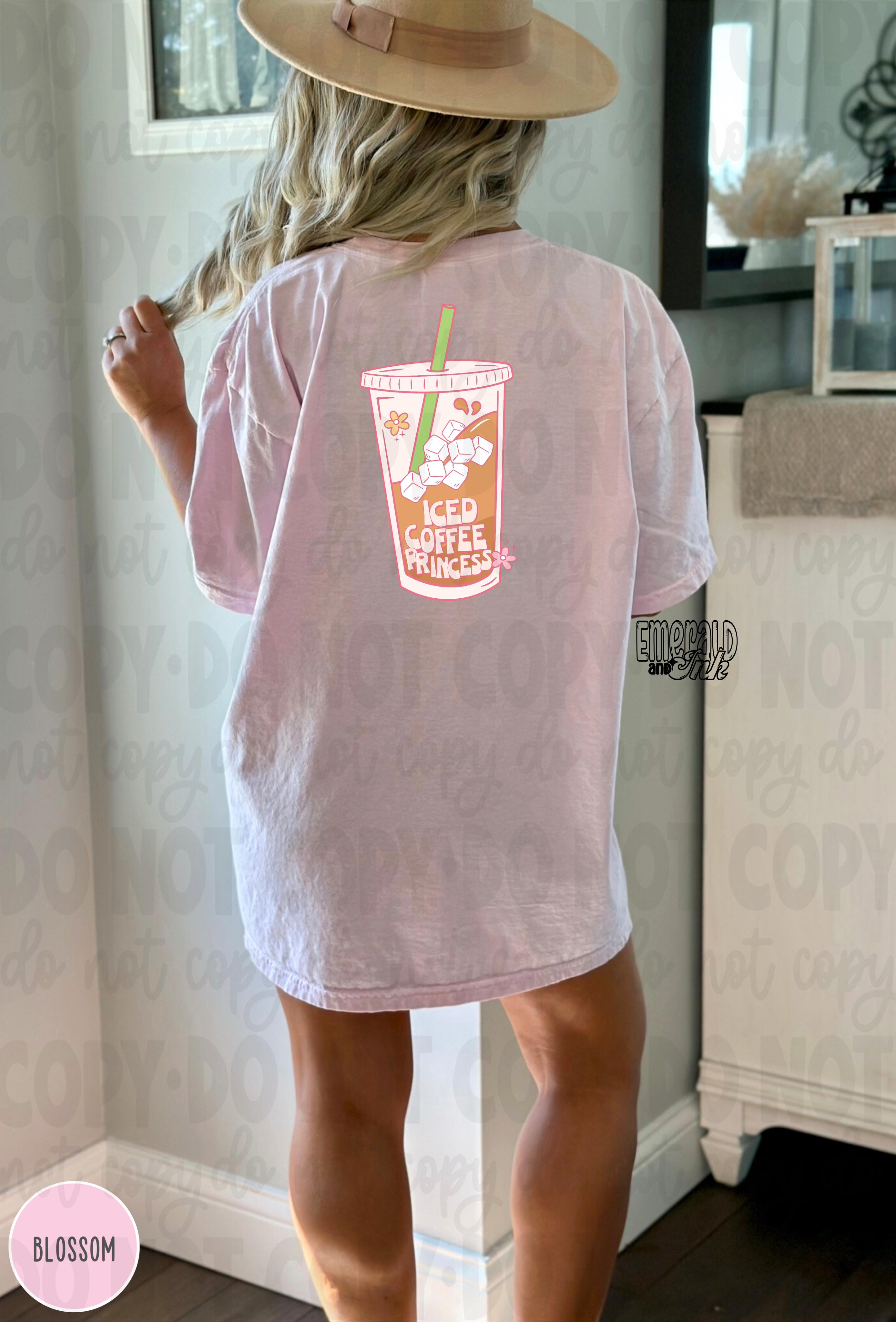 Iced Coffee Princess - DTF Transfer* TAT 5-7 biz days – Emerald & Ink
