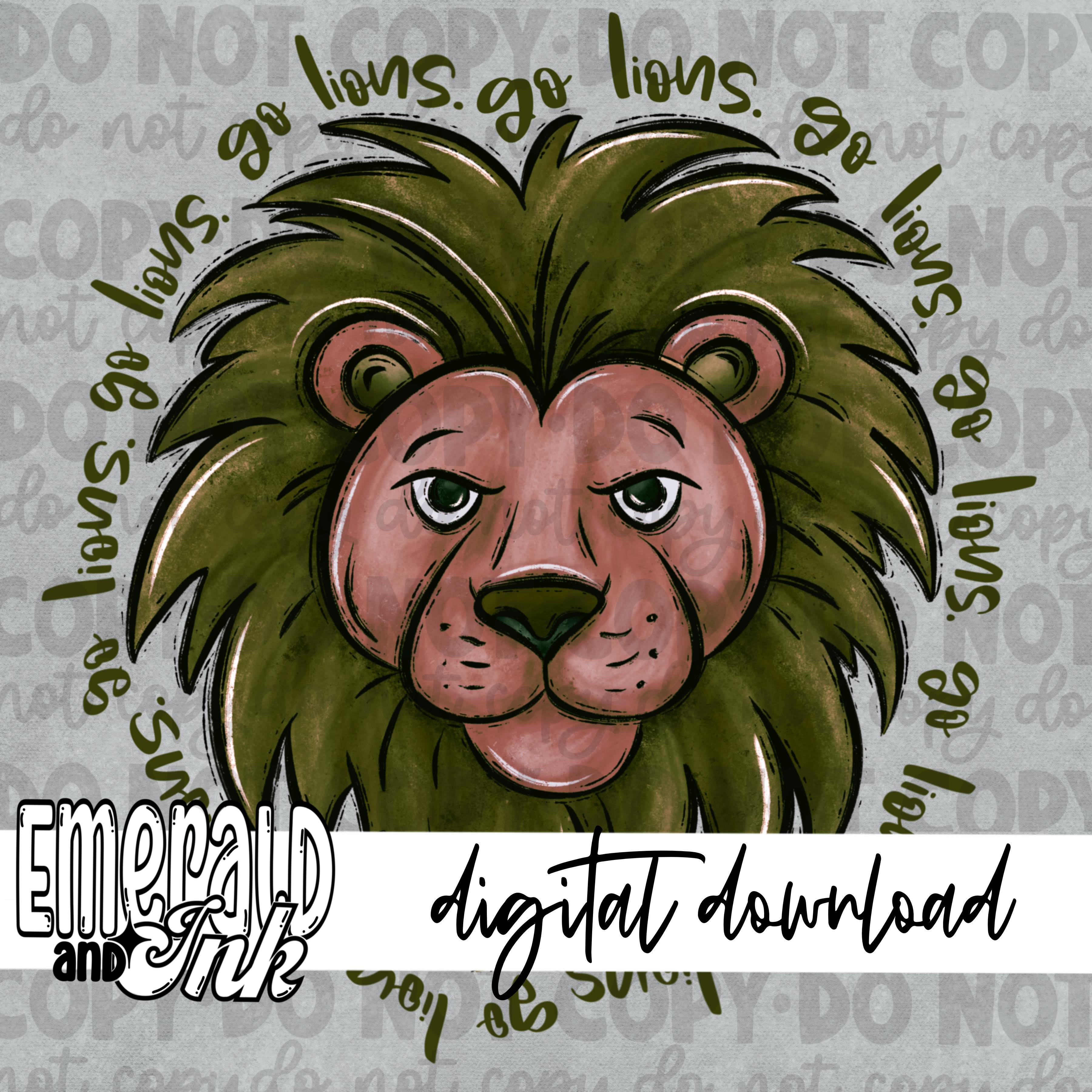 Go Lions (Green) - Digital Download – Emerald & Ink
