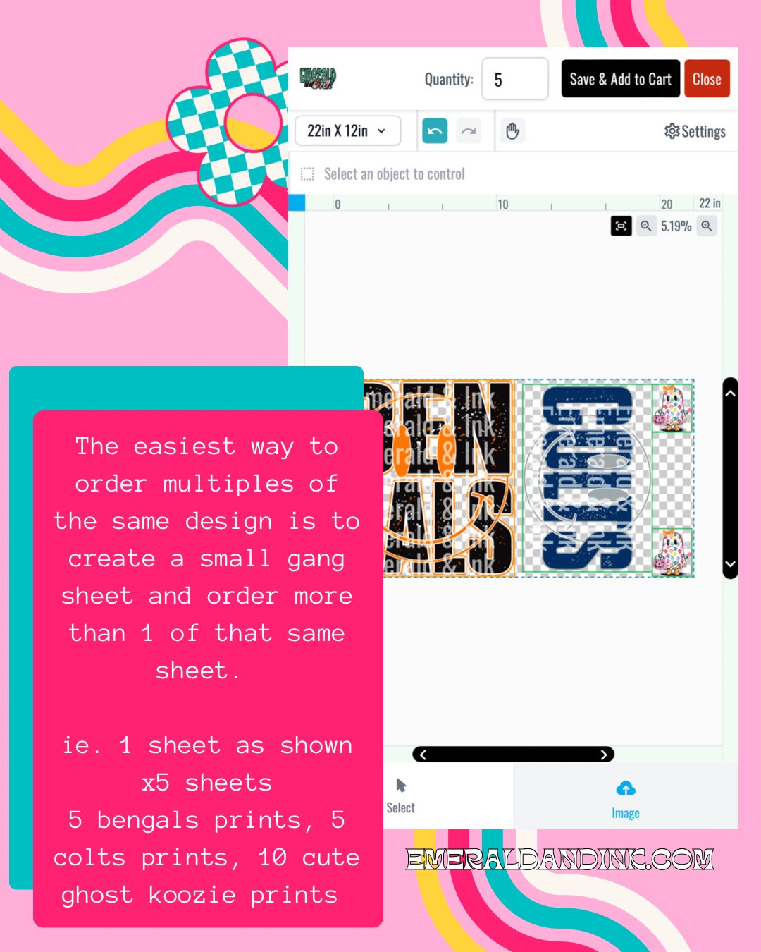 Build a DTF Gang Sheet – Emerald & Ink