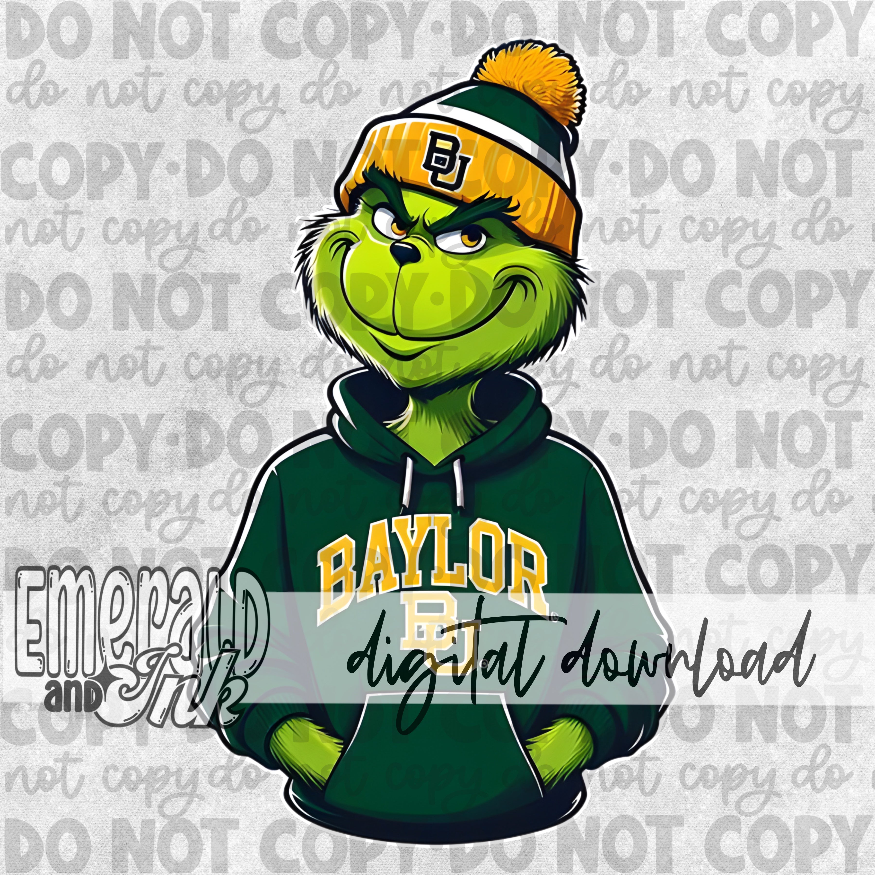 Mean Green Spirit Wear - Baylor Green - Digital Download – Emerald & Ink