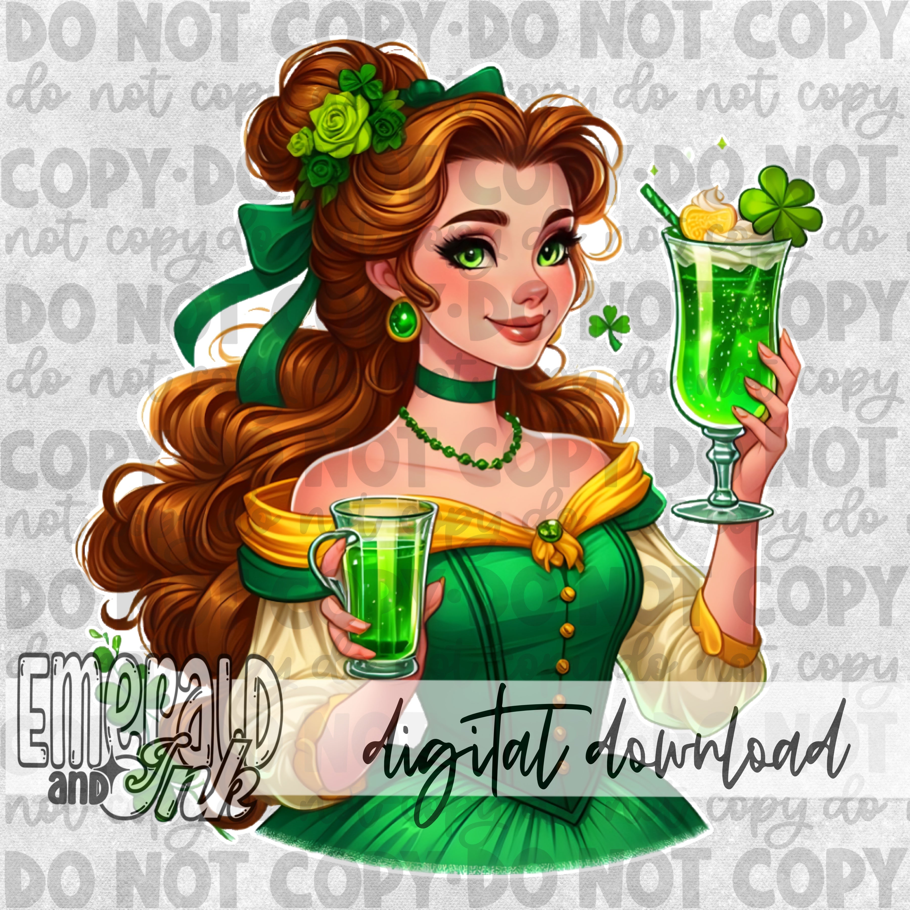 St Patricks Day Beauty 1 - DIGITAL Download – Emerald & Ink