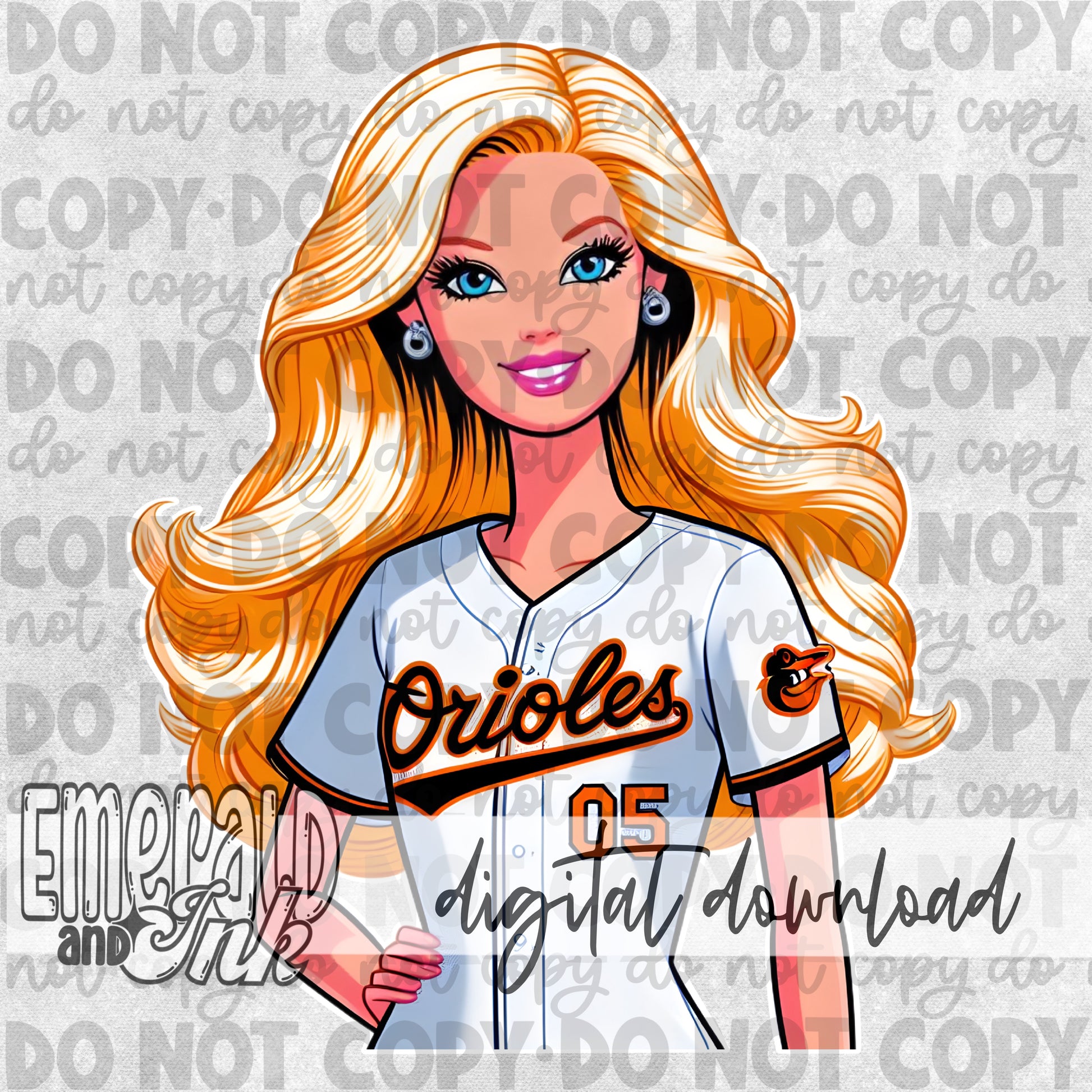 Baseball Doll - Maryland - DIGITAL Download – Emerald & Ink