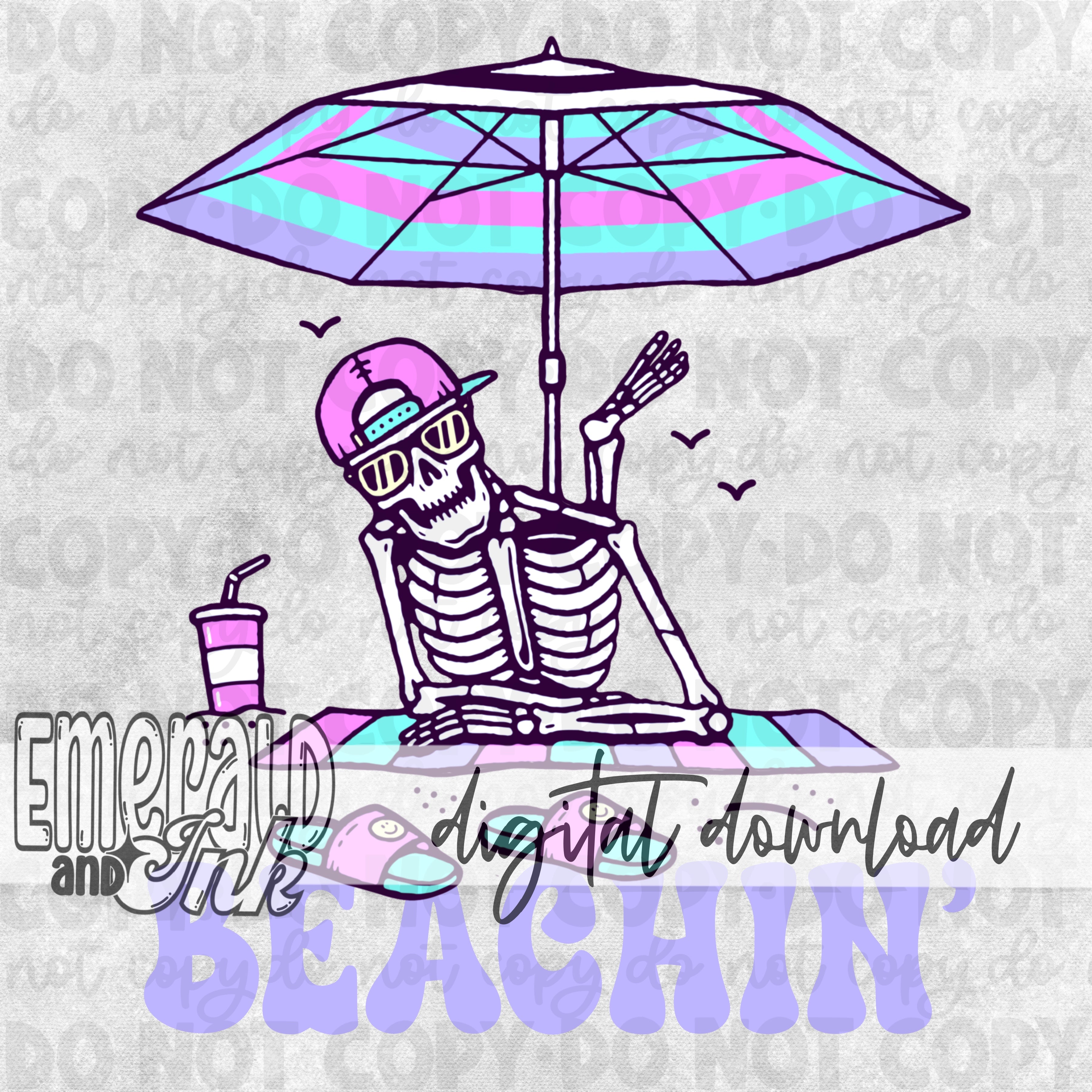 Beachin' - DIGITAL Download – Emerald & Ink